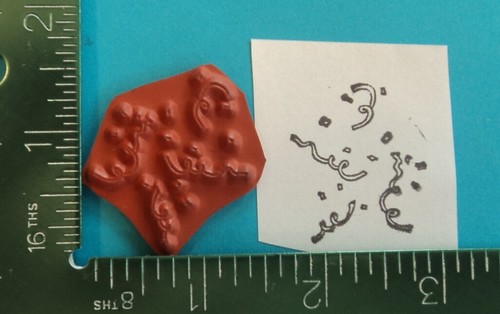 CONFETTI and STREAMERS Unmounted Rubber Stamp #96 | eBay