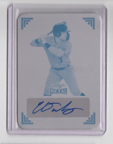 2024 Leaf Metal Caleb Durbin 1991 CYAN PRINTING PLATE AUTO AUTOGRAPH RC ...