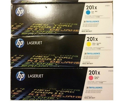 3 x Original Toner HP LaserJet Pro M252dn M252dw M277dw MFP / 201X ...