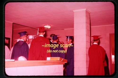 People at Graduation Ceremony in 1960, Ektachrome Slide aa 24-6a | eBay