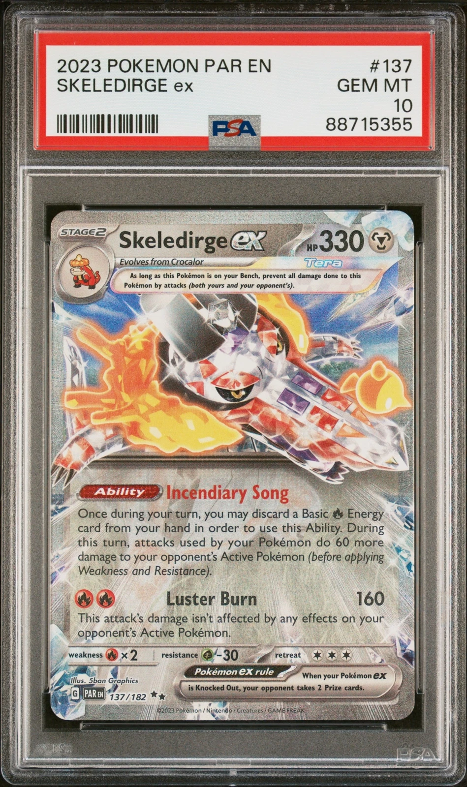 Skeledirge ex 2023 Scarlet & Violet: Paradox Rift #137/182 Double Rare Price Guide - Sports Card ...