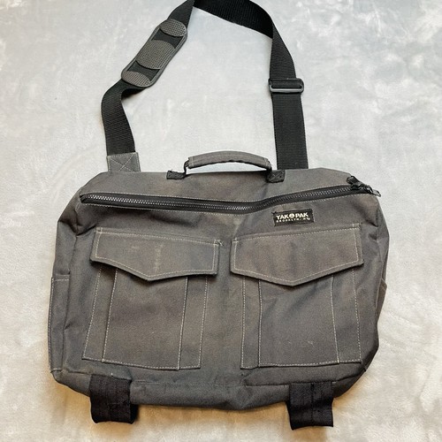 Yak Pak Brooklyn New York Crossbody Messenger Bag Dark Gray Laptop ...