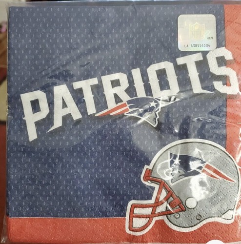 NFL NEW ENGLAND PATRIOTS 36 ct, 2-Ply NAPKINS FOOTBALL Party Supplies ...