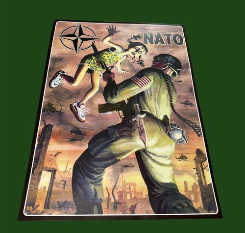 Anti Nato Propaganda Poster Yugoslavia Early 90s Very Rare Communist ...