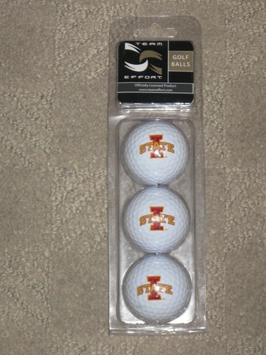 Nike Iowa State Cyclones Pack of 3 Golf Balls New Sealed Team Effort | eBay