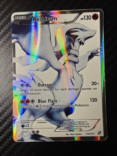 Pokemon - Reshiram 113/114 Full Art - Black & White MP | eBay