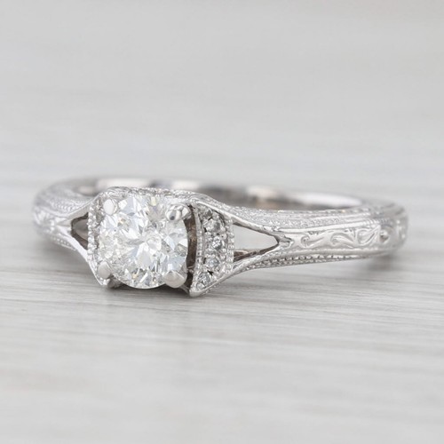 Neil Lane 0.56ctw Diamond Engagement Ring 14k White Gold Size 5.5 ...