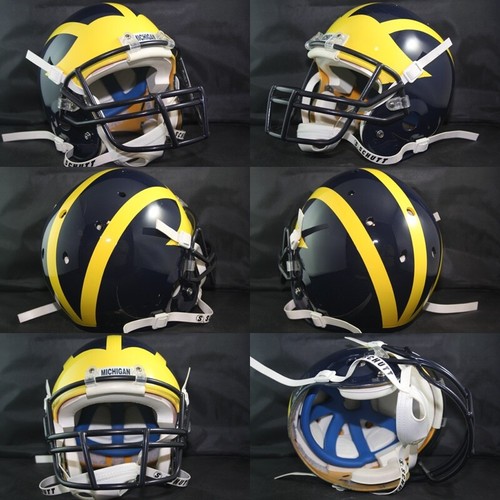 Vtg 2007 Game Used Worn Michigan Wolverines Schutt Pro AiR II Football ...