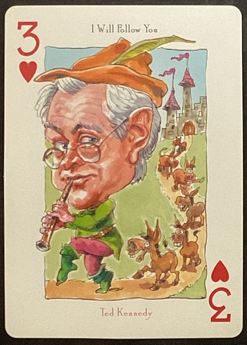 Ted Kennedy Vintage 2004 Political Single Swap Wide Funny Playing Card ...