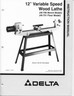 Delta Rockwell Model 46-412 12" Variable Speed Wood Lathe Instructions ...