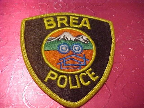 BREA CALIFORNIA POLICE PATCH SHOULDER SIZE USED NOT A BADGE | eBay