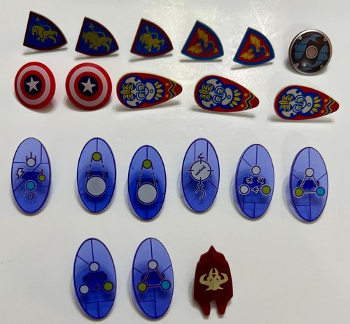 Lego 20 Assorted Shields Knight Islander Elliptical Captain America ...