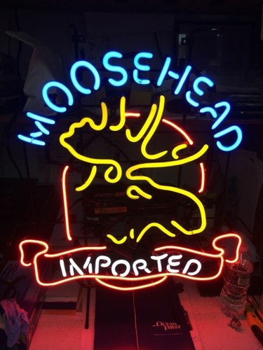 Moosehead Imported Deer Neon Sign Light 24x20 Beer Bar Pub Wall Hanging ...