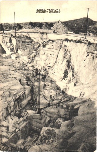 Barre Vermont Granite Quarry Bird's Eye View of the Quarry Vintage ...
