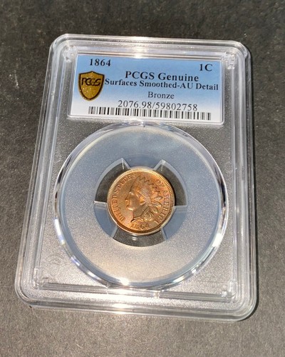 1864 1C INDIAN HEAD CENT PCGS GENUINE AU Detail | eBay