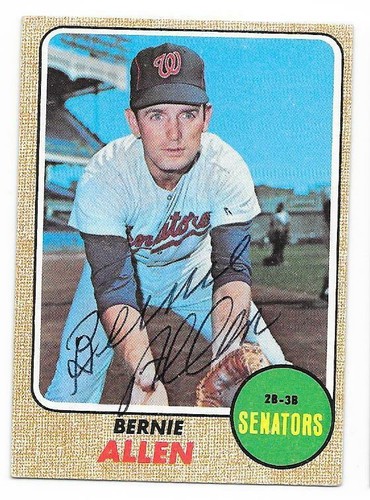 BERNIE ALLEN 1968 TOPPS AUTOGRAPHED SIGNED # 548 SENATORS | eBay