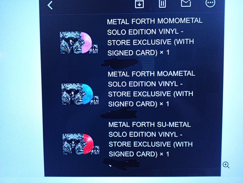 BABYMETAL Signed Vinyl Set – Metal Forth Solo Editions (Su, Moa, Momo ...
