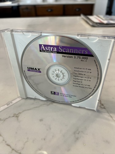 Astra Scanners Ver 3.75.000 CD (Windows & Mac 1996-2001) | eBay