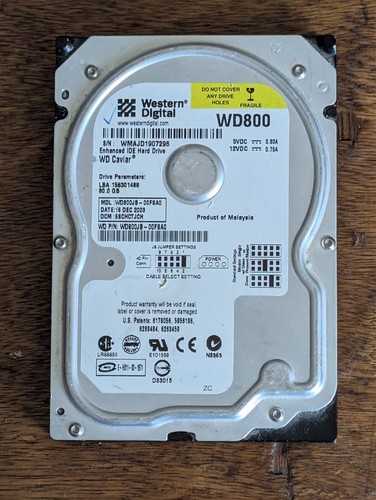 Western Digital Caviar WD800 IDE 80GB HDD - tested good | eBay