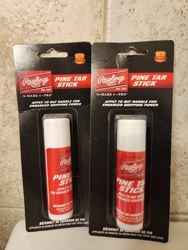 Lot of 2 Rawlings Pine Tar Sticks PSTK Apply To Bat Handle For Enhanced ...