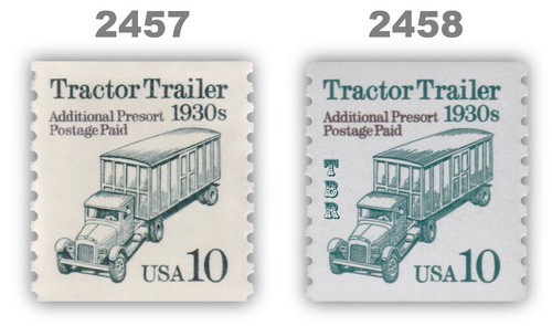 2457 2458 Tractor Trailer 1930s 10c Variety Set 2 Transportation MNH ...