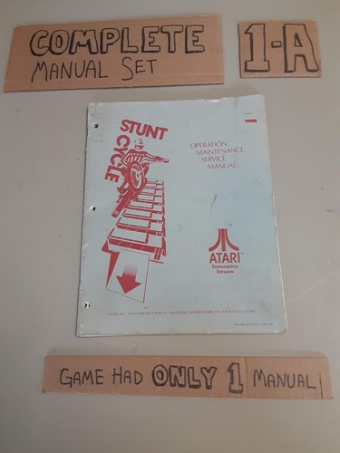 Original Arcade Manual: STUNT CYCLE -ATARI - 1976 - FREE SHIPPING | eBay