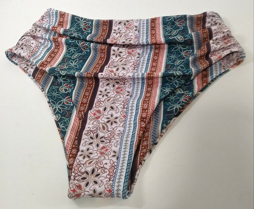 Zaful Women's Small Bikini Bottoms Hipster Shirred Cute Colorful Floral ...