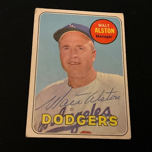 Autographed 1969 Topps WALT ALSTON . HOF. #Z-1 | eBay