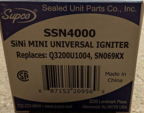 Supco SSN4000 SiNi MINI UNIVERSAL IGNITER | eBay