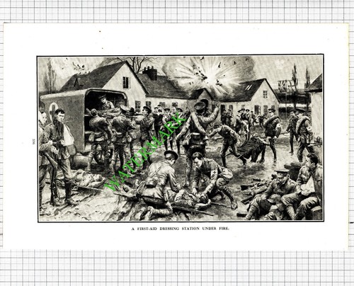 First Aid Dressing Station World War One WW1 - 1916 Cutting/ Print | eBay