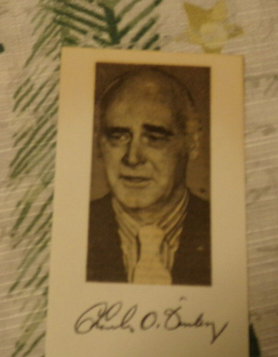 Charlie O Finley Signed Autographed 3x5 Card (A) | eBay