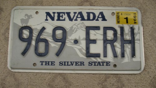 B17 - NEVADA SCENIC BASE MOUNTAINS BIG HORNED SHEEP LICENSE PLATE 969 ...