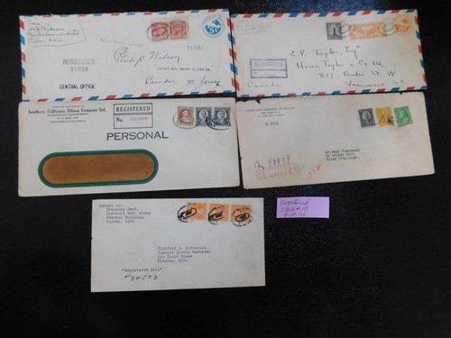 US, REGISTERED MAIL COVERS, 1930`S-40`S (5), ITEM # 1B | eBay