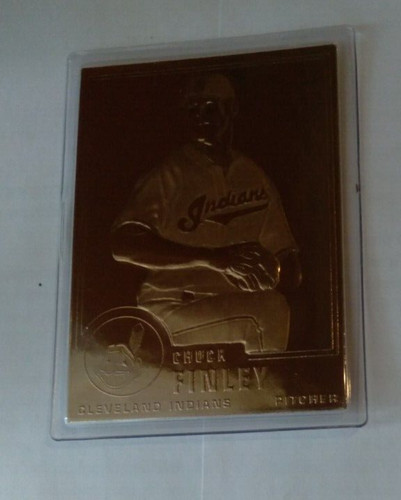 Chuck Finley 2001 Danbury Mint Sealed 22 kt Gold card 131 Cleveland ...