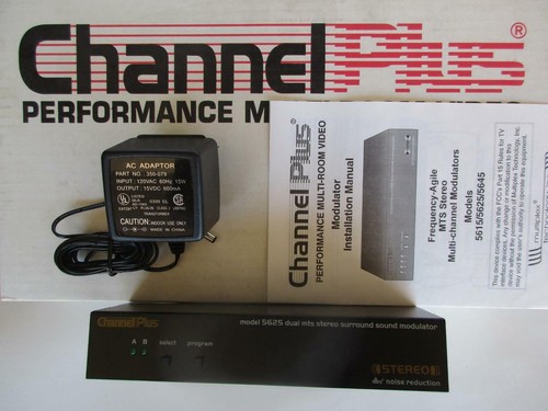 Channel Plus 5625 Dual 2 Channel Modulator Multi-Room Frequency-Agile ...