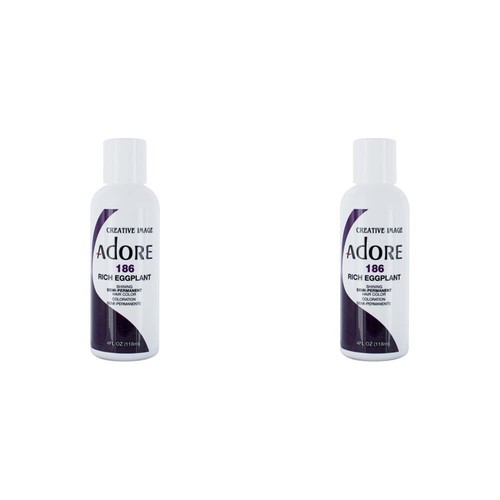 Adore Semi-Permanent Haircolor #186 Rich Eggplant 4 Ounce (118ml) (AD ...