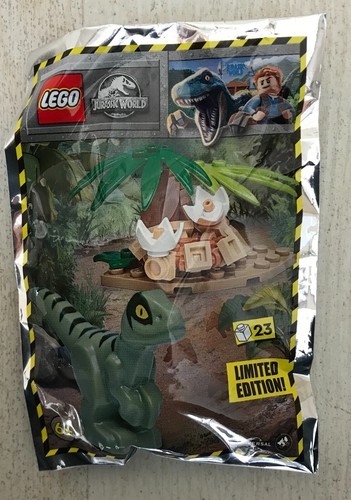 POLYBAG LEGO FIGURINE JURASSIC WORLD FOIL 122221 LE DINOSAURE VERT RAYE ...