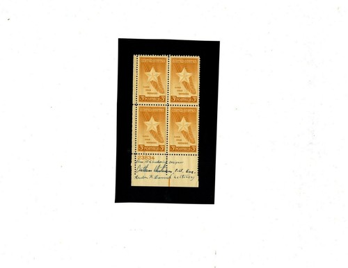 US AUTOGRAPHED PLATE BLOCK SCOTT#969,3C STAMP 3 SIGNATURES MNH OG | eBay