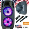 Pyle PPHP126 12'' Portable Bluetooth PA Speaker System DJ LED Light ...