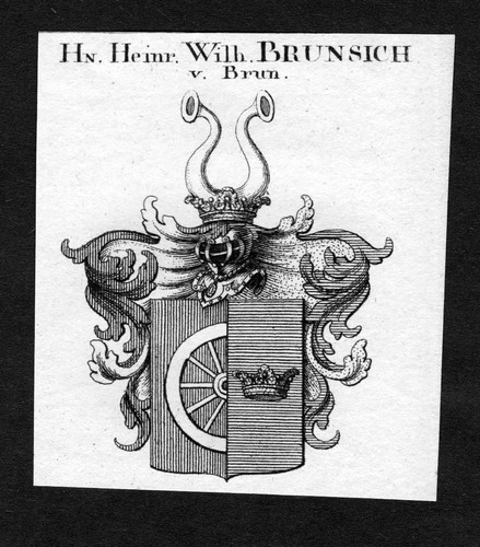 1820 - Brunsich von Brun Wappen Adel coat of arms heraldry Heraldik ...