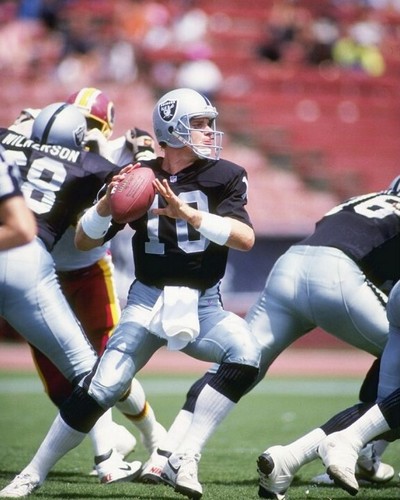 JAY SCHROEDER 8X10 PHOTO LOS ANGELES RAIDERS LA PICTURE NFL VS REDSKINS ...
