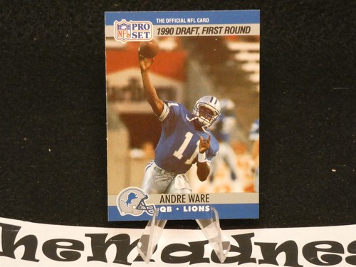 1990 Pro Set Andre Ware Rookie Football Card #675 Detroit Lions Heisman ...