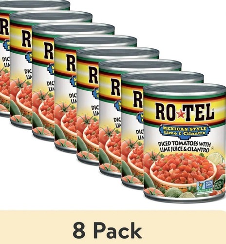 Rotel Mexican Style Diced Tomatoes W/ Lime Juice & Cilantro 8 Pk | eBay
