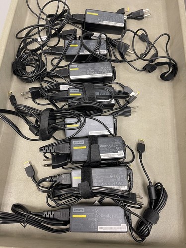 LOT of 8 GENUINE LENOVO THINKPAD Adapter 65W Model 00PC757 SQUARE TIP ...