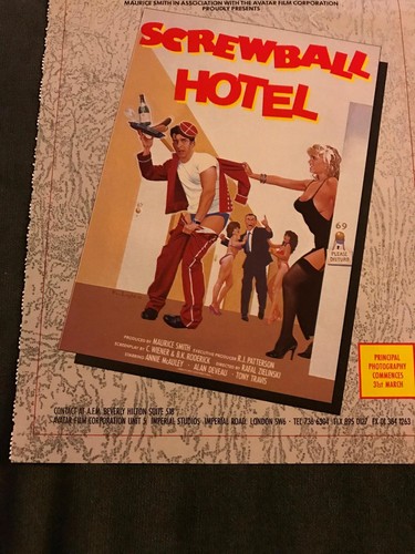 RARE 1987 VINTAGE 8.75X10.25 MOVIE PROMO PRINT Ad FOR SCREWBALL HOTEL ...