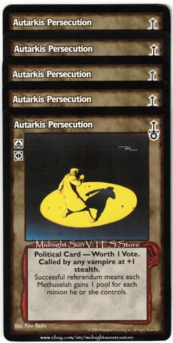 Autarkis Persecution x4 + 1 Sabbat War V:TES VTES Vampire CCG | eBay