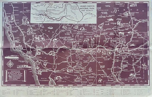 Fred Harvey / Illustrated Map of the Great Southwest Including Points ...