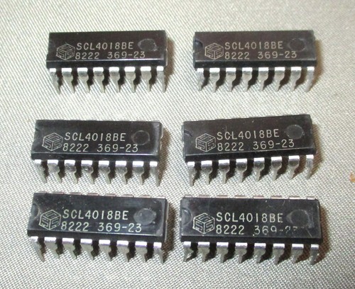 Lot of 6 Signetics SCL4018BE CMOS Presettable Divide By N Counter DIP ...