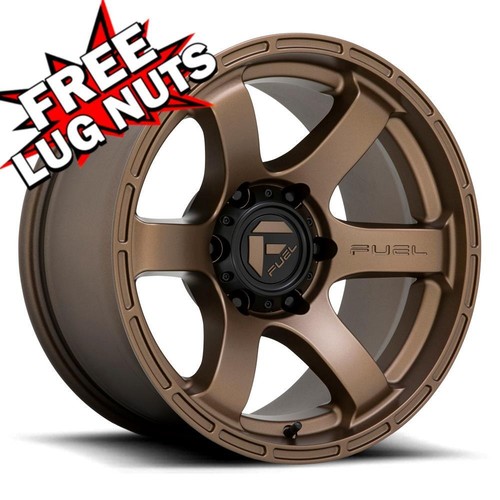 20 inch 20x9 Fuel D768 RUSH MATTE BRONZE wheels rims 6x5.5 6x139.7 +1 ...