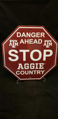 TEXAS A&M AGGIES NCAA DANGER Sign 12x12 Plastic Stop Style | eBay